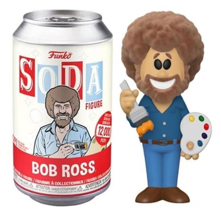 Funko Vinyl Soda Bob Ross Flocked Chase (Opened Can) | Undiscovered Realm