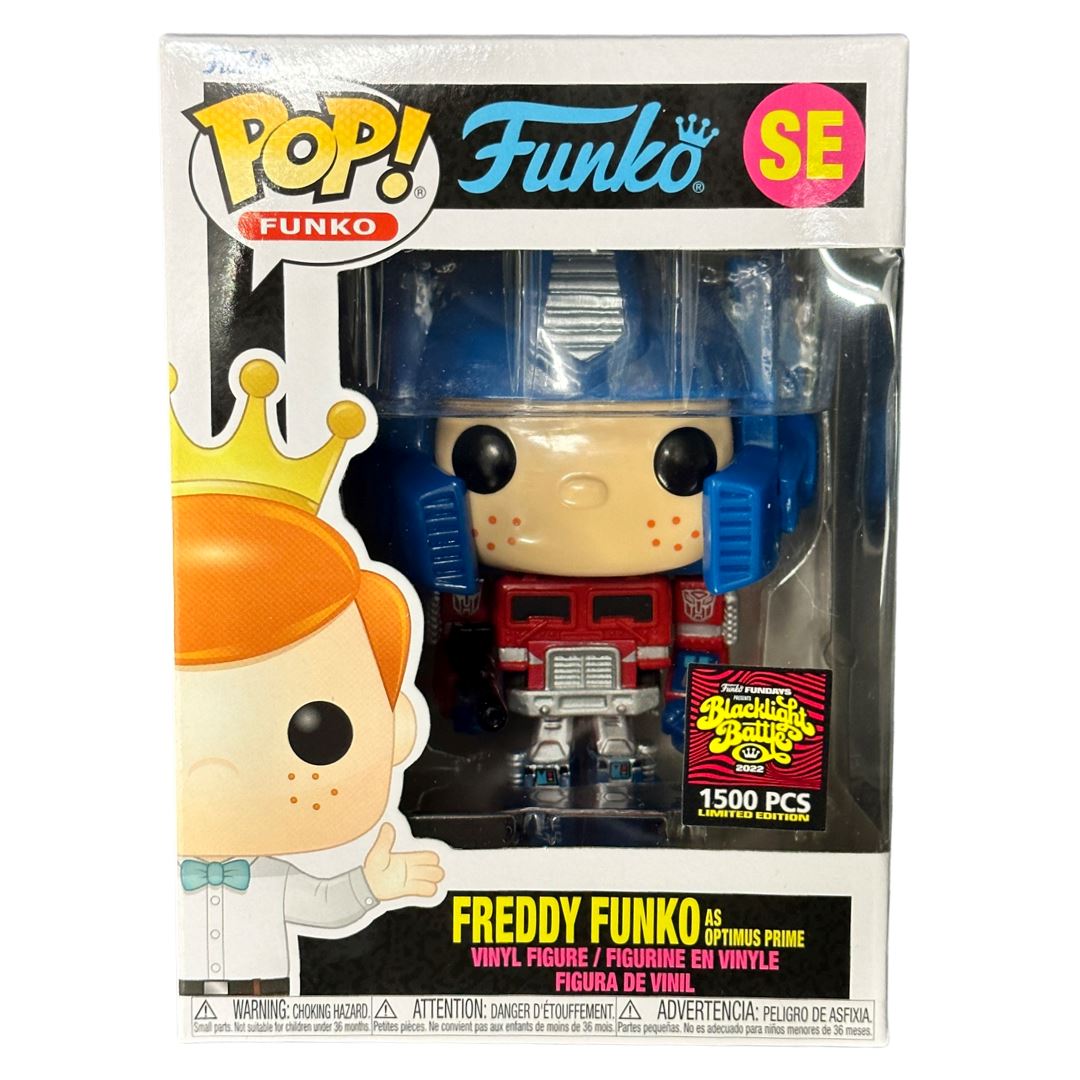 Freddy Funko as Optimus Prime Blacklight Battle Fundays Exclusive Funko ...