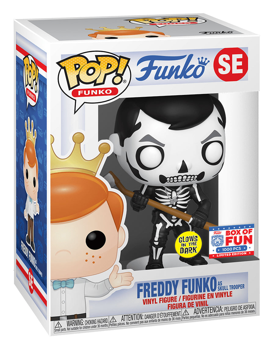Fundays Box of Fun Freddy Funko as Skull Trooper Glow Exclusive Funko ...