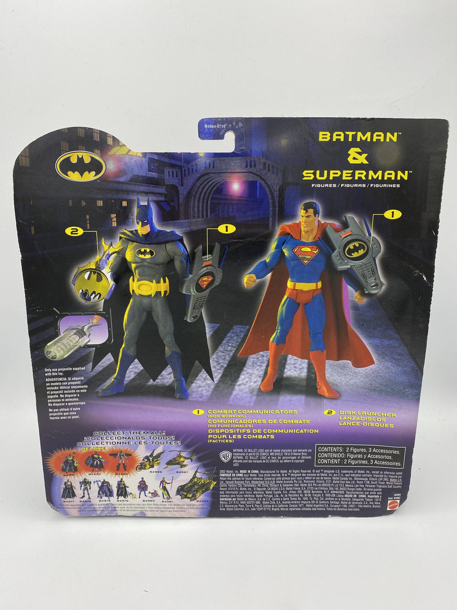 Mattel DC Batman & Superman (Disc Launchers) Action Figures ...