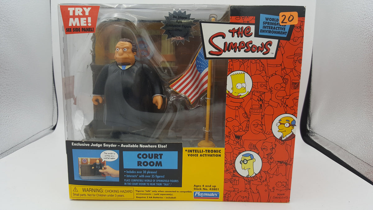 Playmates The Simpsons World of Springfield Court Room with Judge Snyd ...