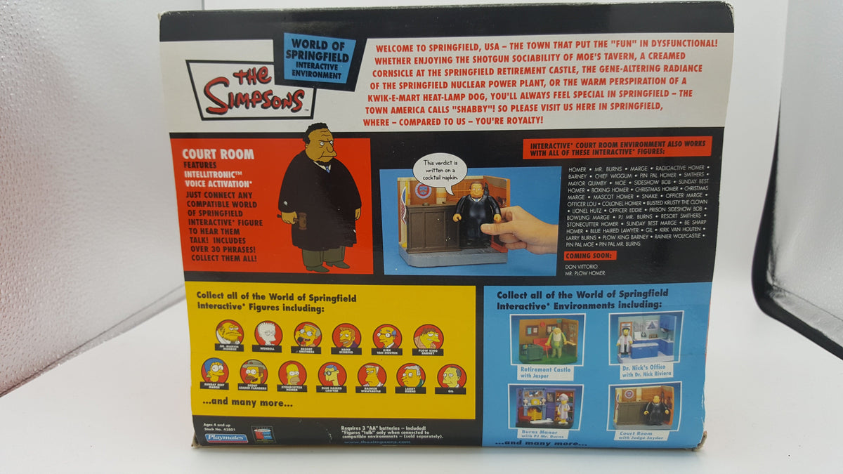 Playmates The Simpsons World of Springfield Court Room with Judge ...