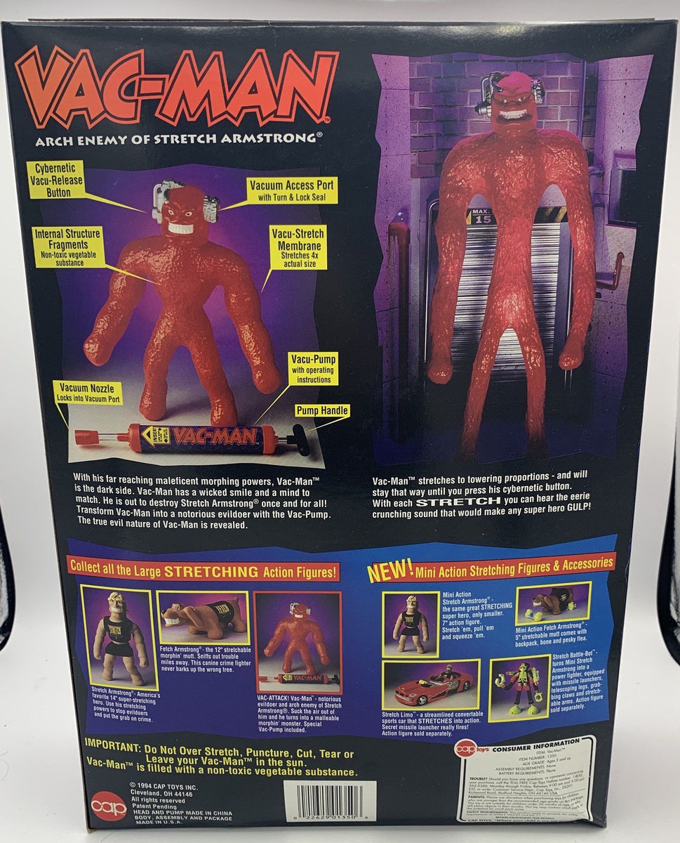Stretch Armstrong Vac Man (New and Sealed) Vintage Action Figure