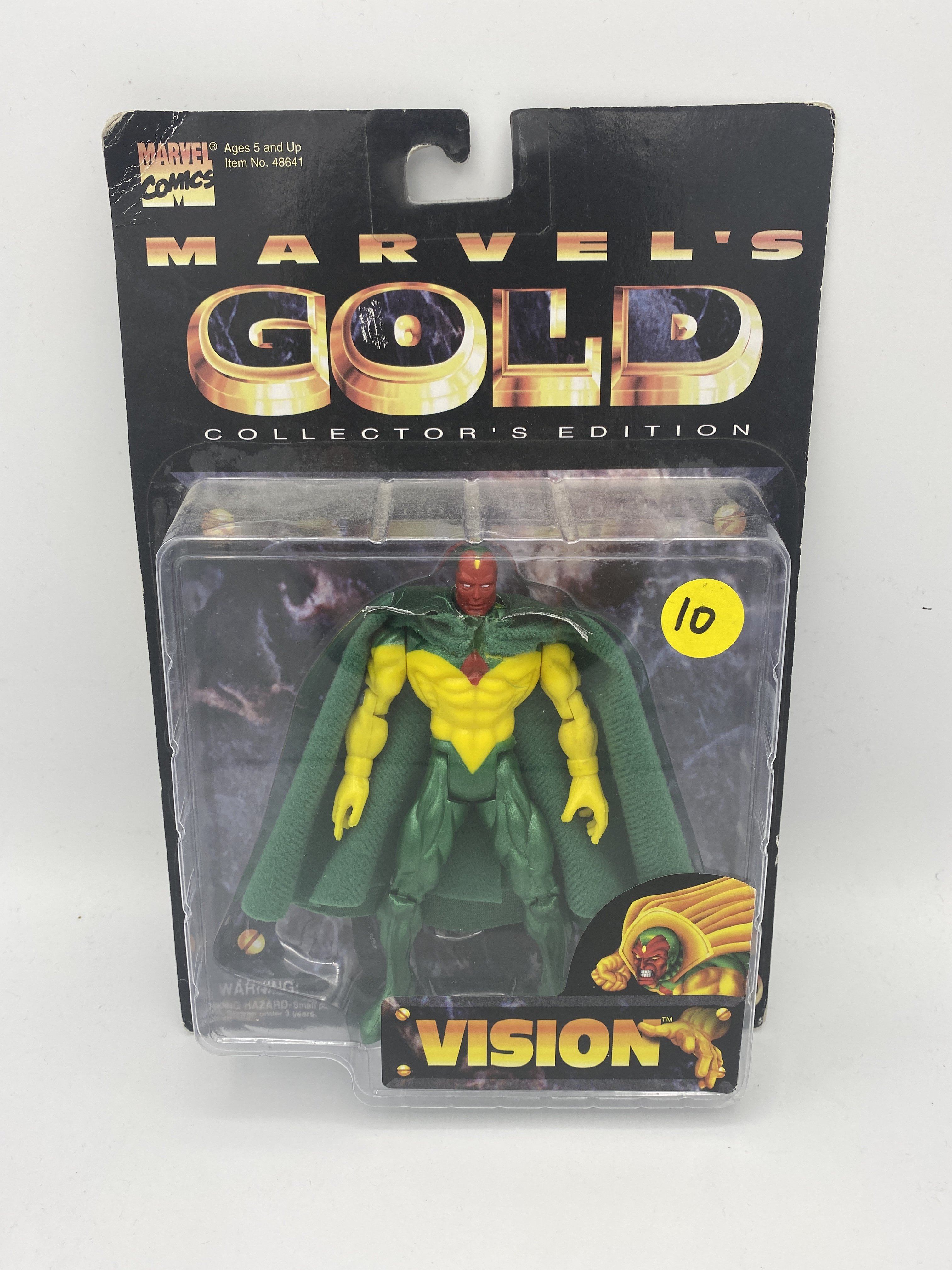 ToyBiz Marvel's Gold Collector's Edition Vision Action Figure ...